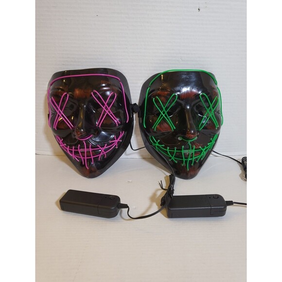 Unbranded | Other | 2 Pack Halloween Mask Purge Light Up Led Face ...